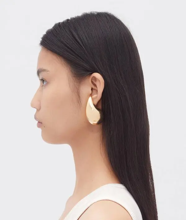 Bottega Veneta Drop Earrings In Polished 925 Silver - Yellow