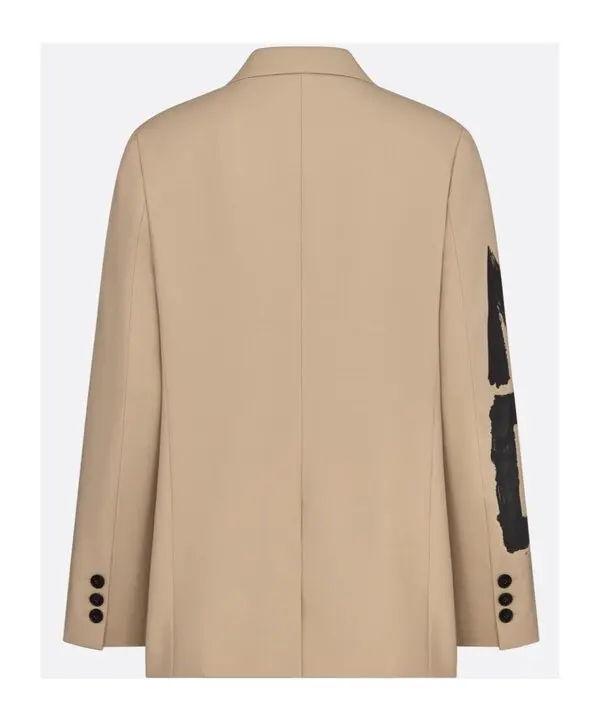 Dior Single Breasted Graphic Print Blazer
