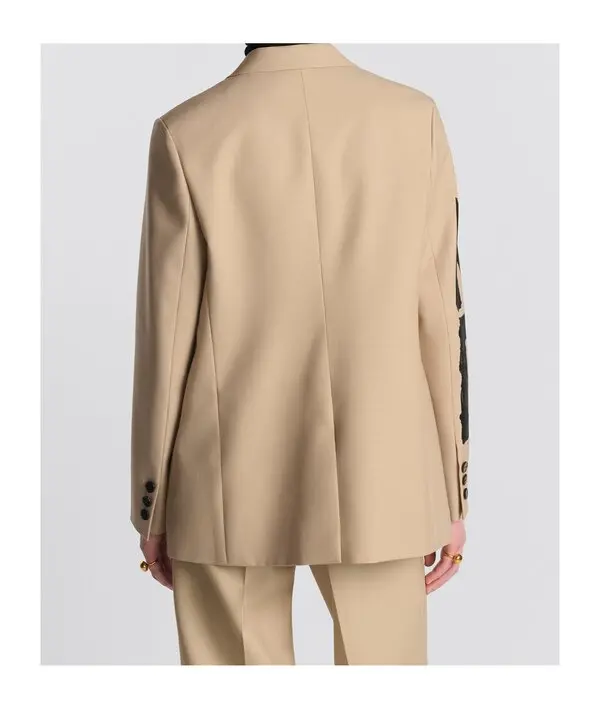 Dior Single Breasted Graphic Print Blazer