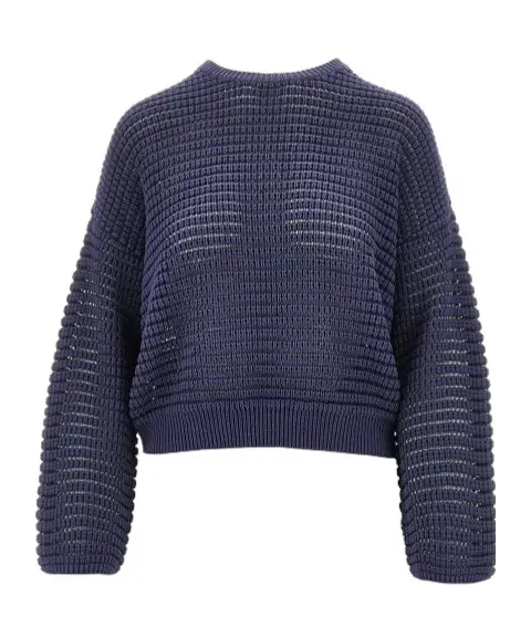 Emporio Armani Perforated Round Neck Sweater