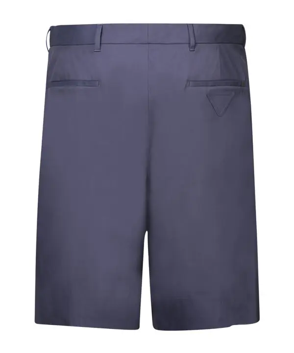 Prada Chino Shorts With Triangle Logo Patch