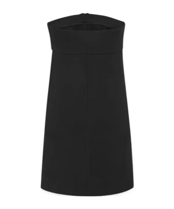 Saint Laurent Bow-detailed Strapless Zipped Mini Dress