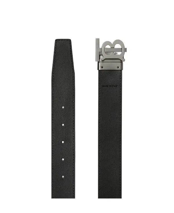 Burberry Monogram Buckle Reversible Belt