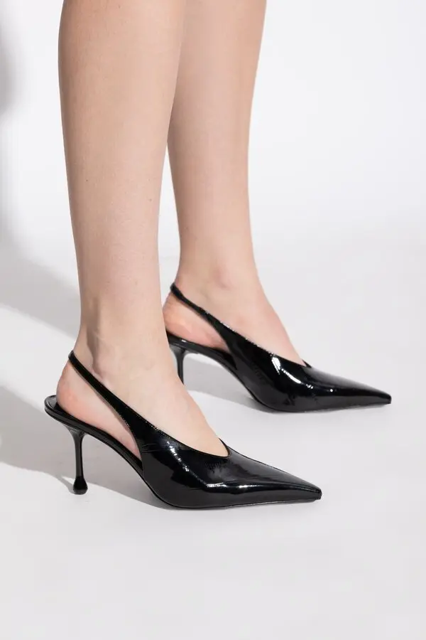JIMMY CHOO Isa Pointed Toe Stiletto Slingbacks - Black