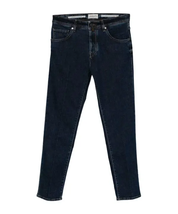 Jacob Cohen Logo Patch Slim-fit Jeans - Black