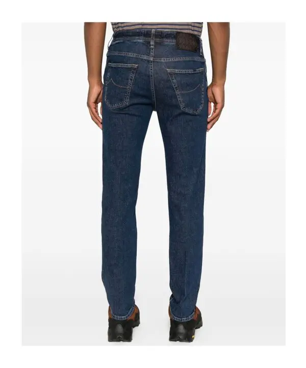 Jacob Cohen Logo Patch Slim-fit Jeans - Black