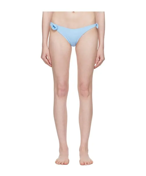 Coperni Bow-detail Bikini Top And Bottom Set - Blue