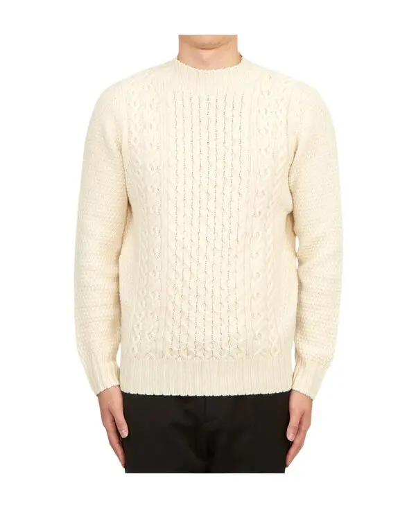 DRUMOHR Cable-knit Fitted Jumper - White