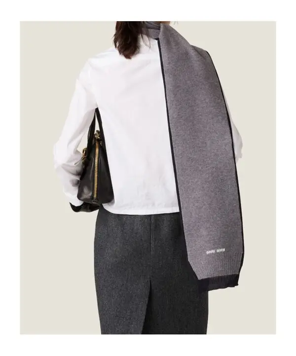 Miu Miu Cotton Poplin Shirt With Embroidered Logo