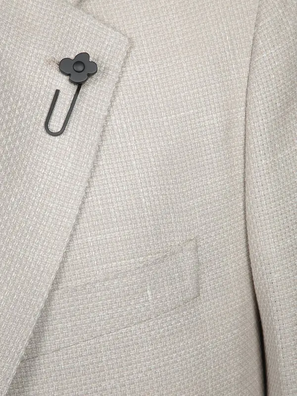 LARDINI Single-breasted Tailored Blazer - Beige