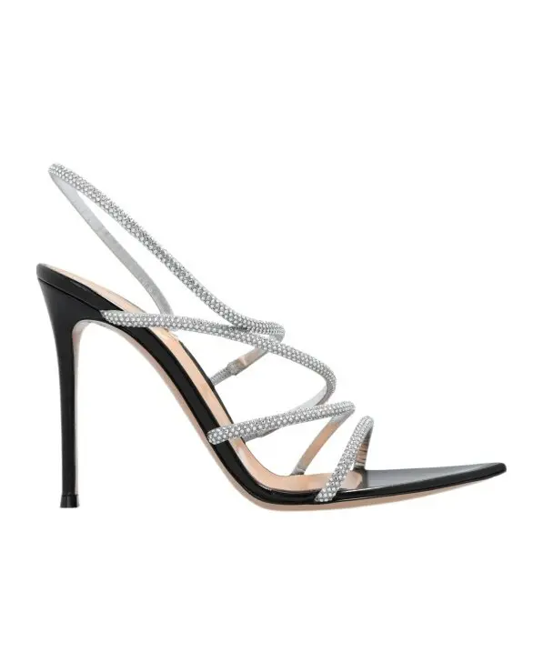 GIANVITO ROSSI 105mm Crystal Ettie Sandals - Gray