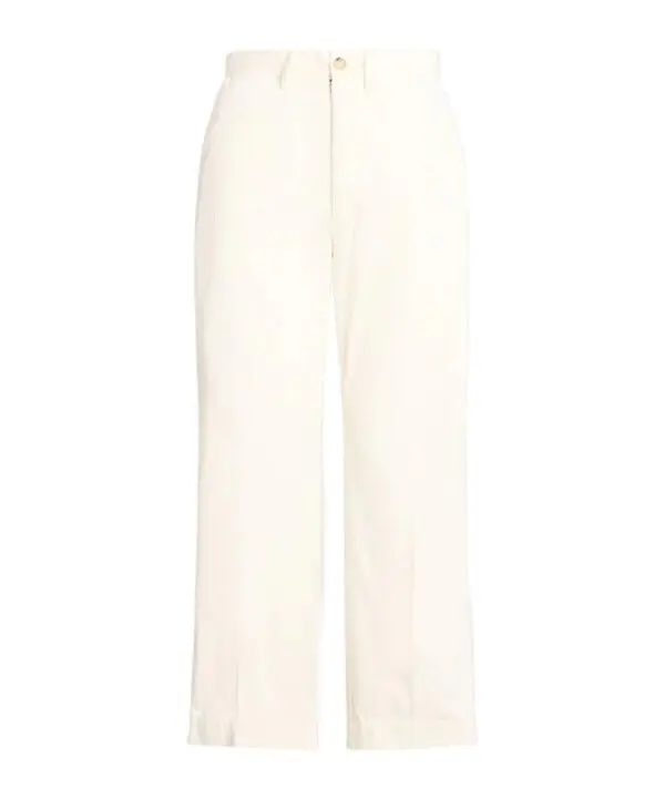 Polo Ralph Lauren Corduroy Wide-leg Cropped Trousers - White