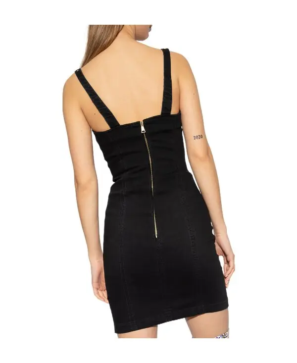 Versace Logo Denim Mini Dress