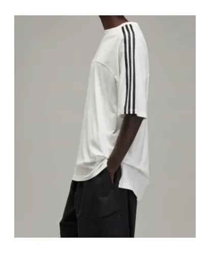 Y3 3-striped Short Sleeved T-shirt - Core White