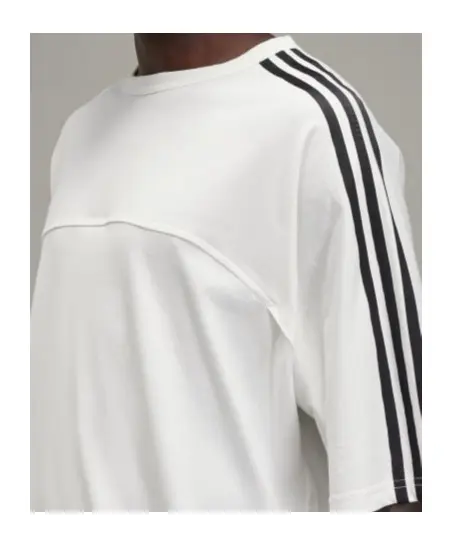 Y3 3-striped Short Sleeved T-shirt - Core White