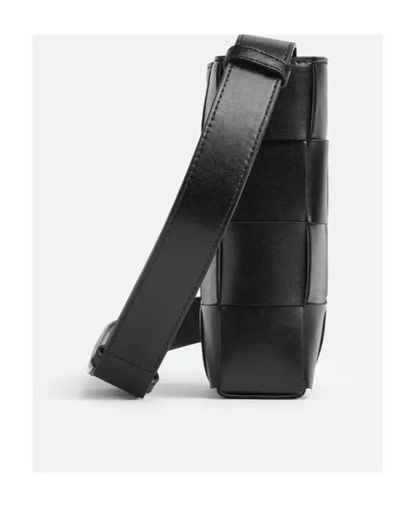 Bottega Veneta Interwoven Leather Phone Case - Black