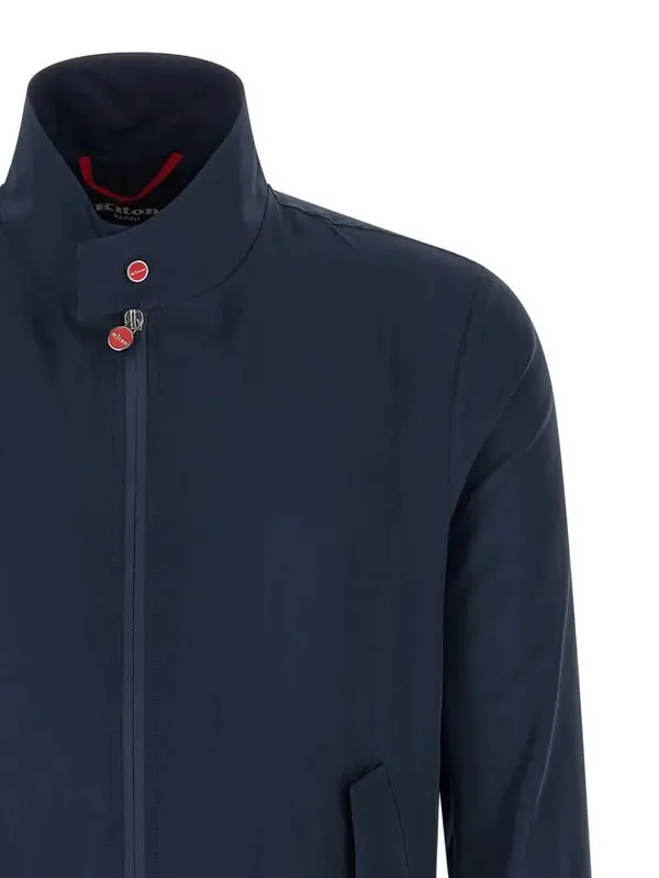 Kiton Stand-collar Casual Jacket - Black