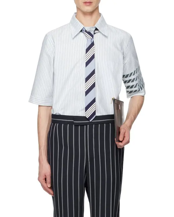 Thom Browne Striped Short-sleeved Shirt