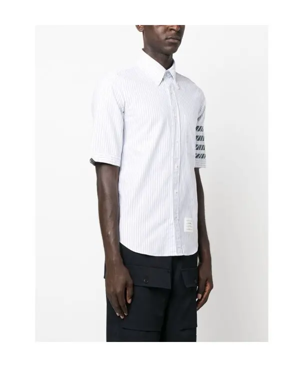 Thom Browne Striped Short-sleeved Shirt