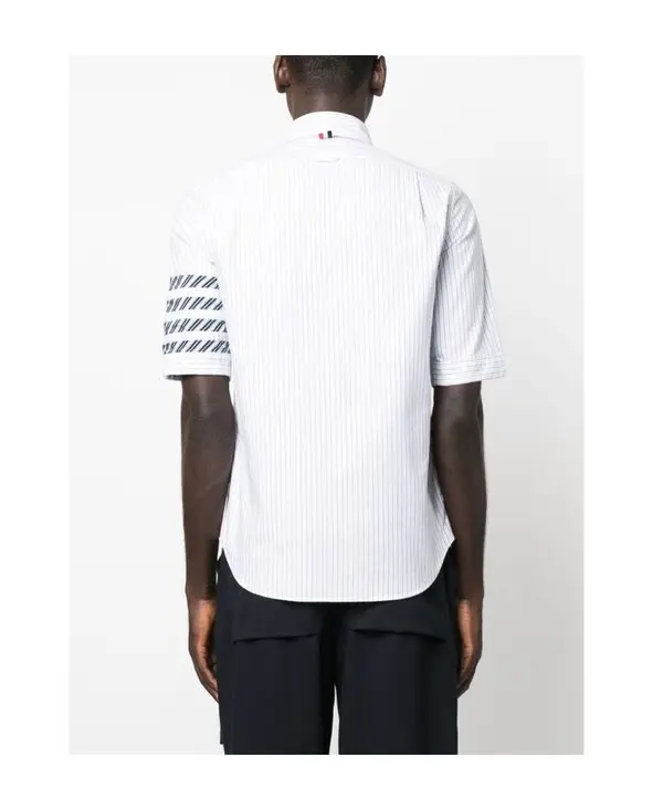 Thom Browne Striped Short-sleeved Shirt