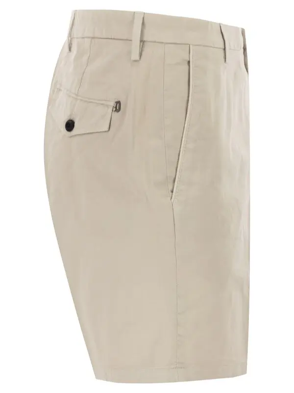 DONDUP Manheim Gabardine Bermuda Shorts - Nude