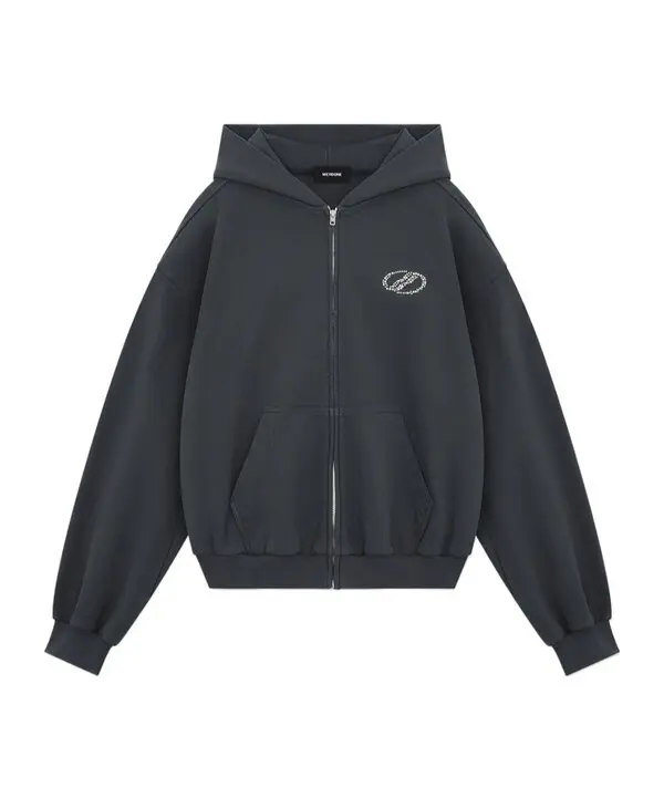 We11Done Zipper Hoodie - Charcoal-grey