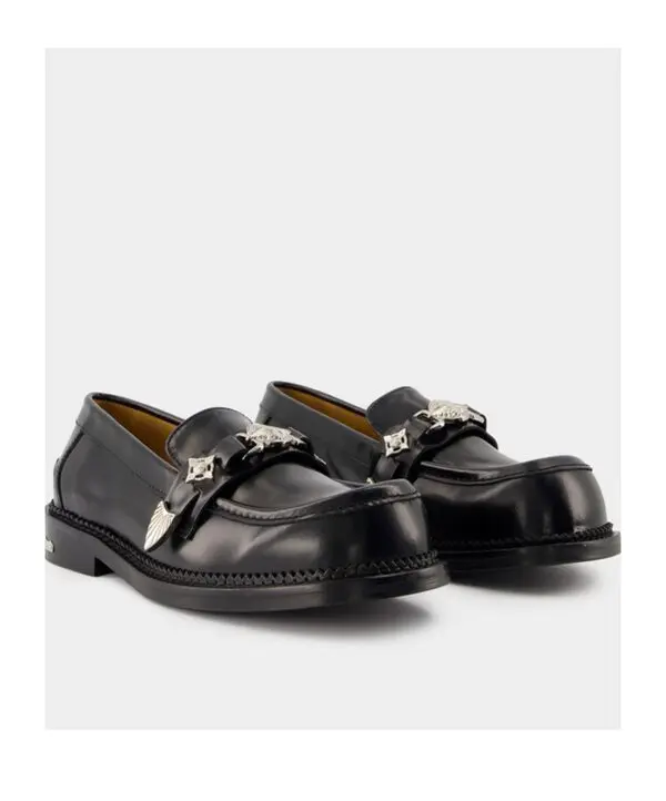 Toga Square-toe Embellished Loafers