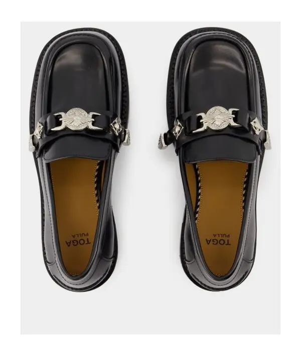 Toga Square-toe Embellished Loafers