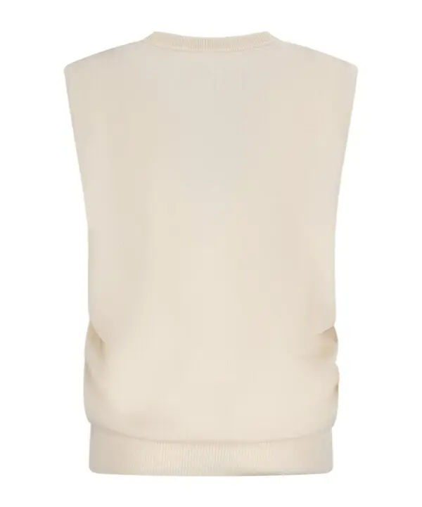 JIL SANDER Ribbed Knit Round Neck Tank Top