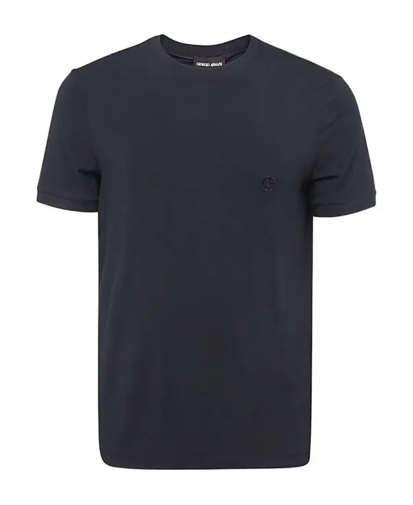 Giorgio Armani Logo Crew-neck T-shirt - Black
