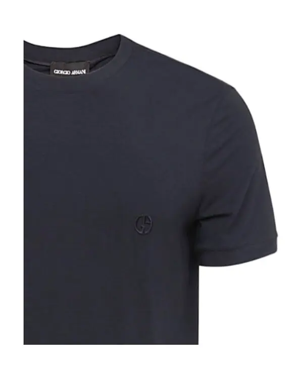 Giorgio Armani Logo Embroidered Crewneck T-shirt