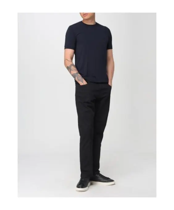 Giorgio Armani Logo Embroidered Crewneck T-shirt