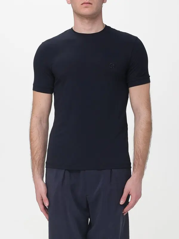 Giorgio Armani Logo Embroidered Crewneck T-shirt