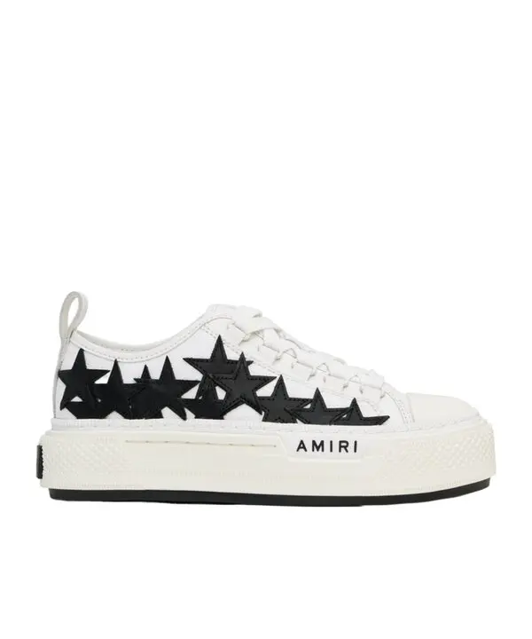 Amiri Star Appliqué Low Top Sneakers - White