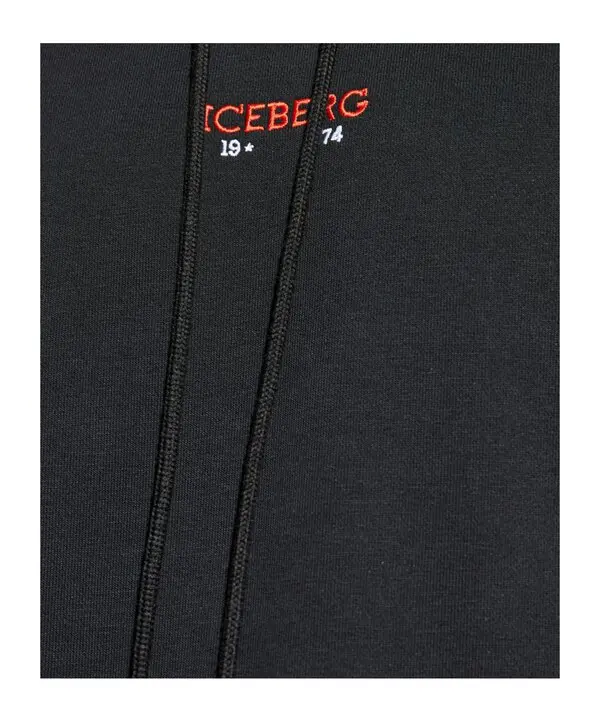 Iceberg Logo Embroidered Hooded Sweatshirt