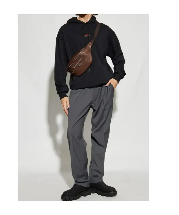 Iceberg Logo Embroidered Hooded Sweatshirt