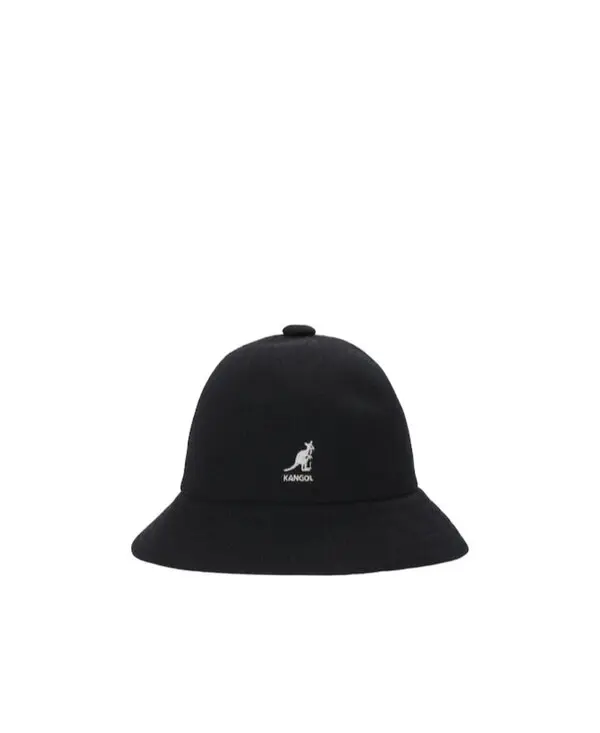 KANGOL Bucket Hat With Embroidered Logo - Black