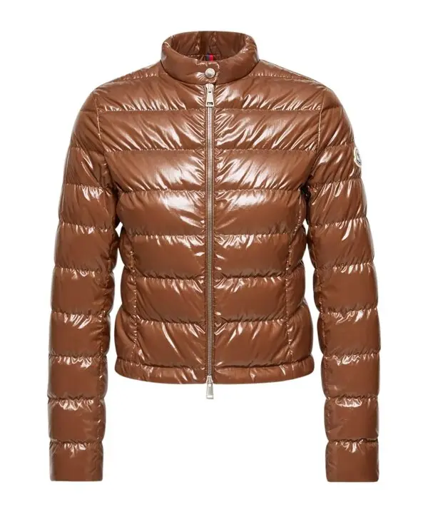 Moncler Papillon Short Down Jacket - Brown