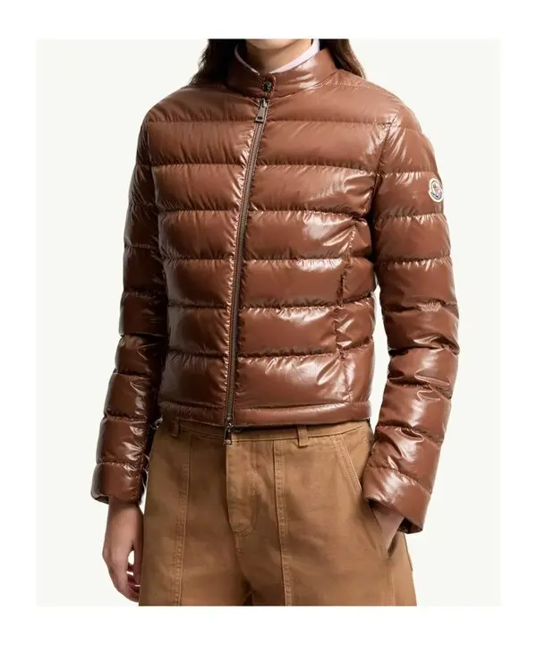 Moncler Papillon Short Down Jacket - Brown