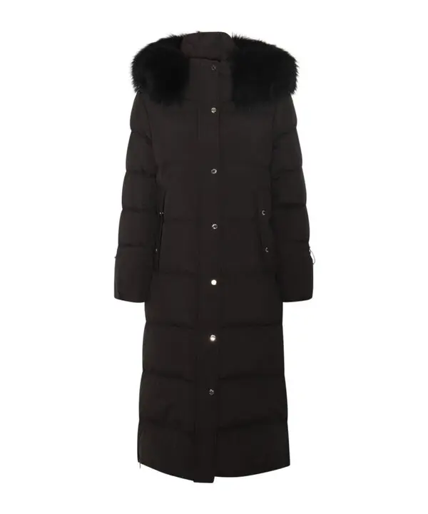 MOORER Breuil Fur Hooded Puffer Jacket - Black