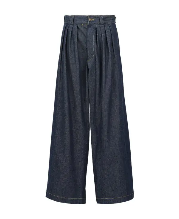 MAISON MARGIELA Wide-leg Pleated Jeans - Blue