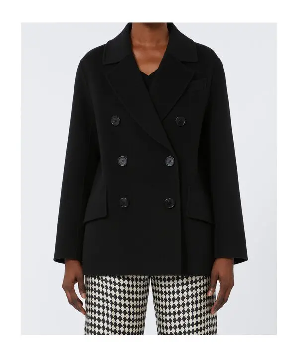 Max Mara Lukas Double-breasted Tailored Blazer - Black
