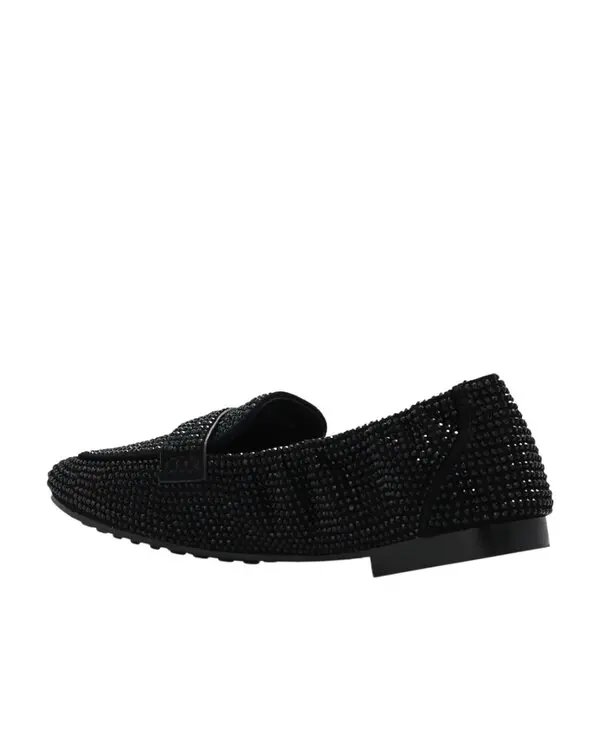 Tory Burch Rhinestone Ballet Loafers - Black