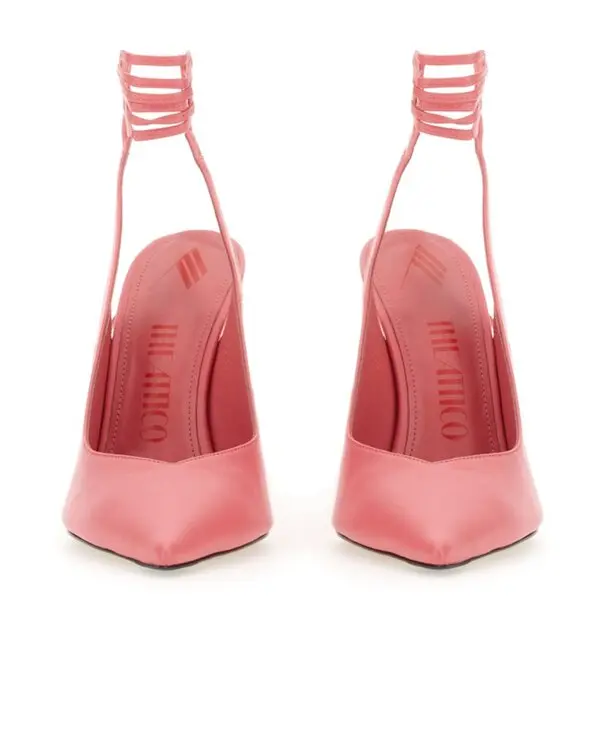Attico Polished Strap Detailed Pumps - Red