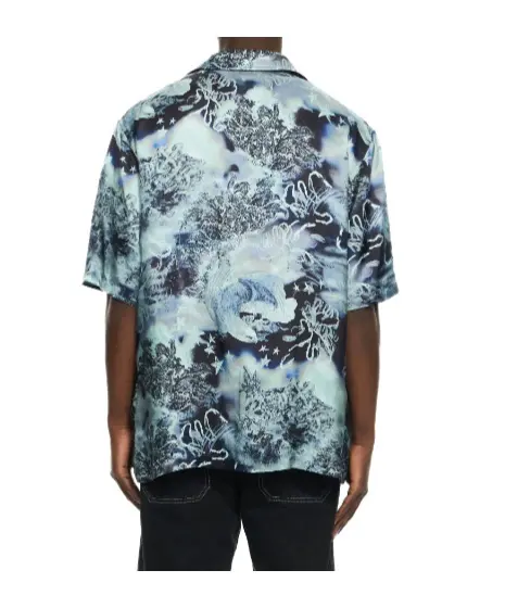 Off-White Printed Bowling Shirt - Blue