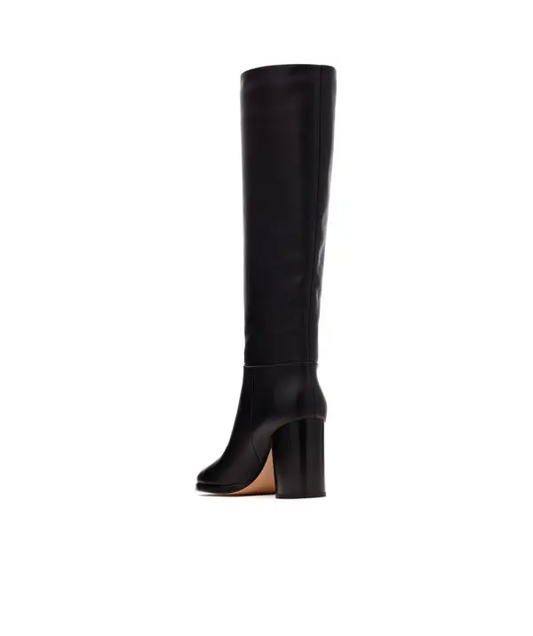GIANVITO ROSSI Knee High Block Heel Boots - Black