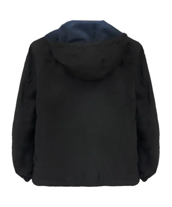 Prada Triangle Logo Hooded Zip-up Jacket