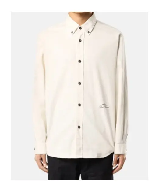 Stone Island Logo Embroidered Shirt