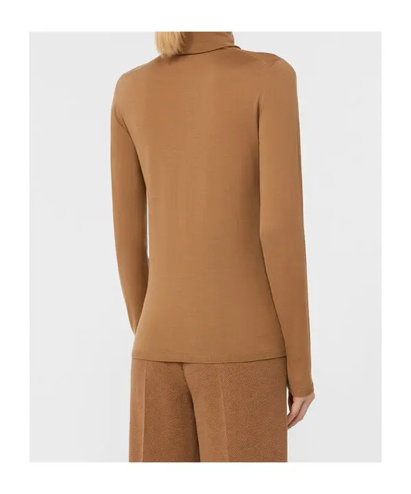 Max Mara Wool Knit Turtleneck Jumper - Camel