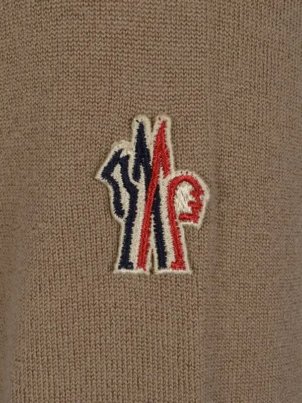 Moncler Logo Embroidered High Neck Jumper - No